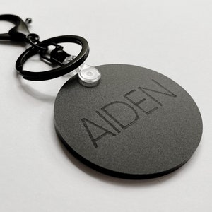 Black Personalised Acrylic Keyring Perfect for Dad's on Fathers Day - Etsy
