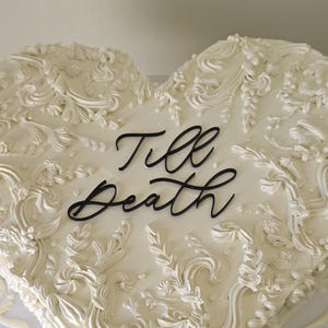 Vintage Script Cake Charm - Etsy