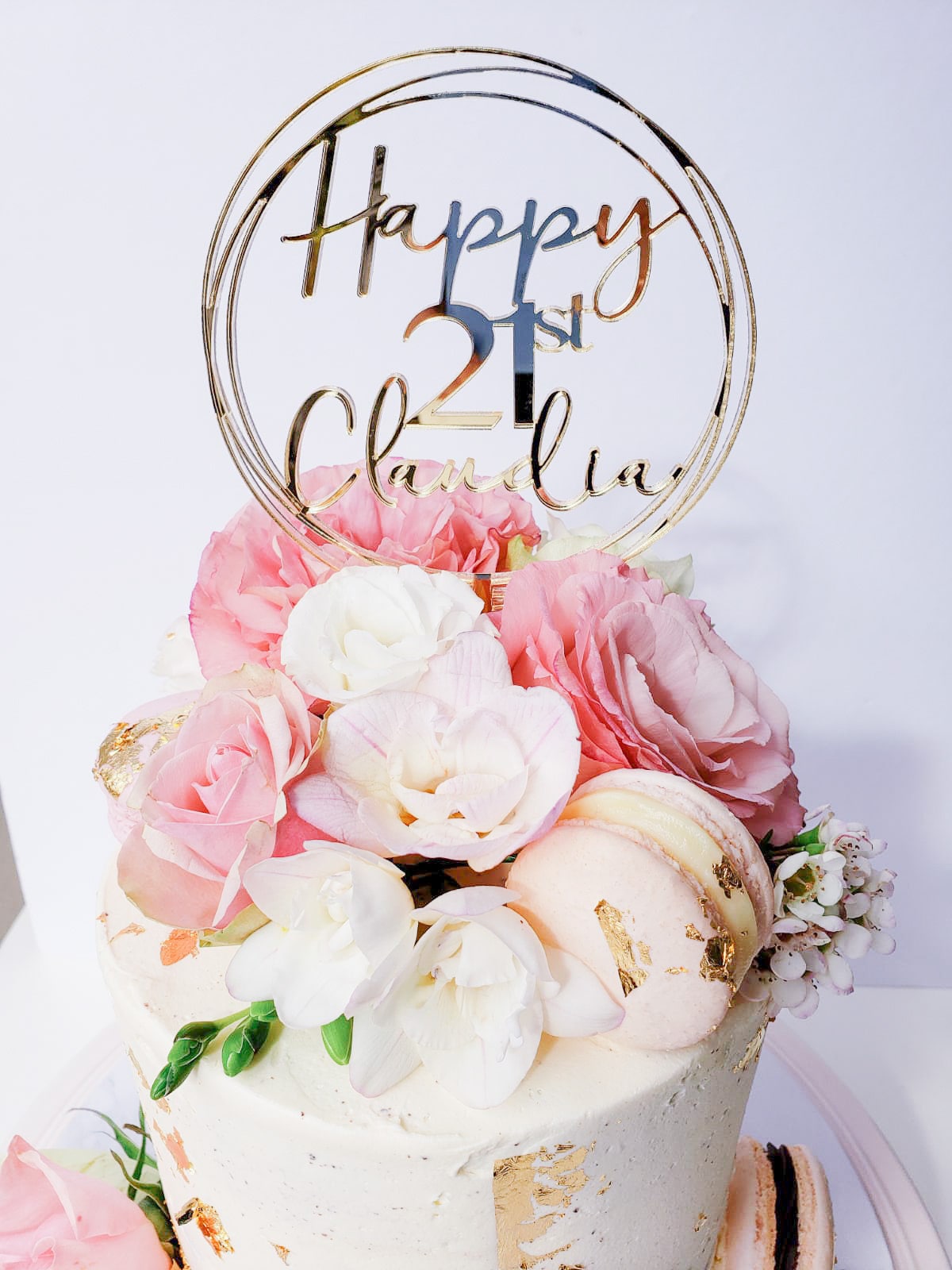 Personalised Birthday Cake Topper Circle Age and Name - Etsy Australia
