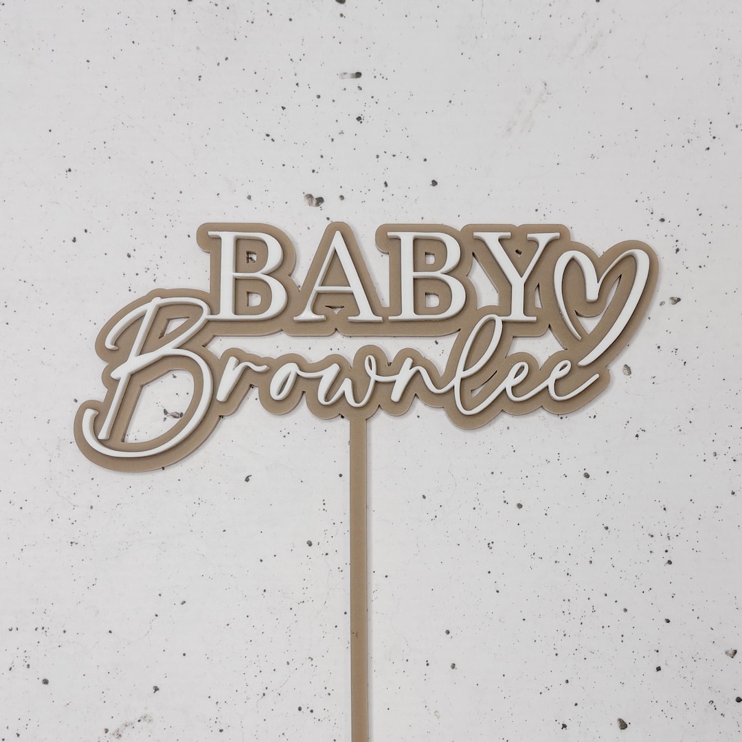 Double Layer Baby Shower Cake Topper - Etsy