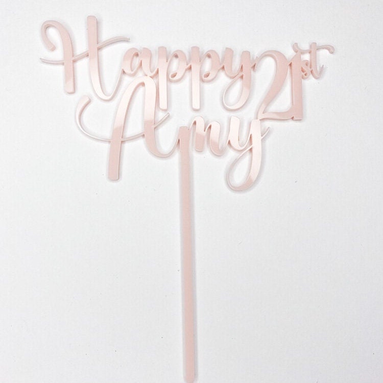 Custom Age Cake Topper With Name & Age Birthday Cake | Etsy