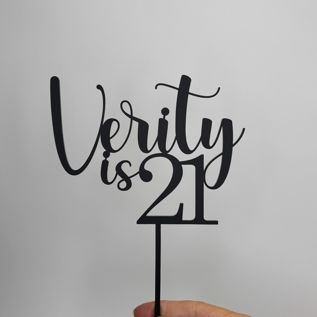 Custom Age Cake Topper With Name & Age | Birthday Cake Decoration ...