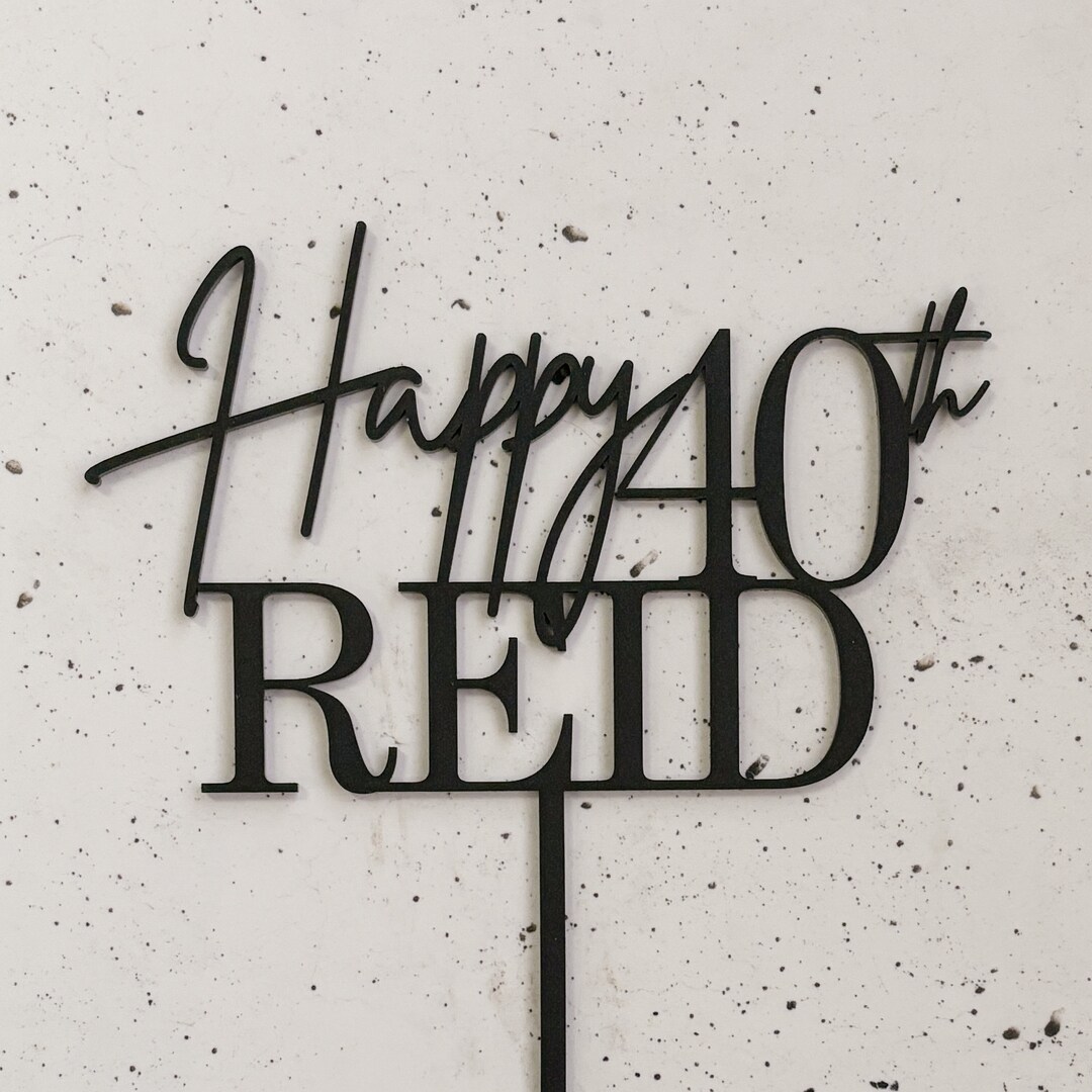 Personalised Birthday Cake Topper With Name & Age - Etsy