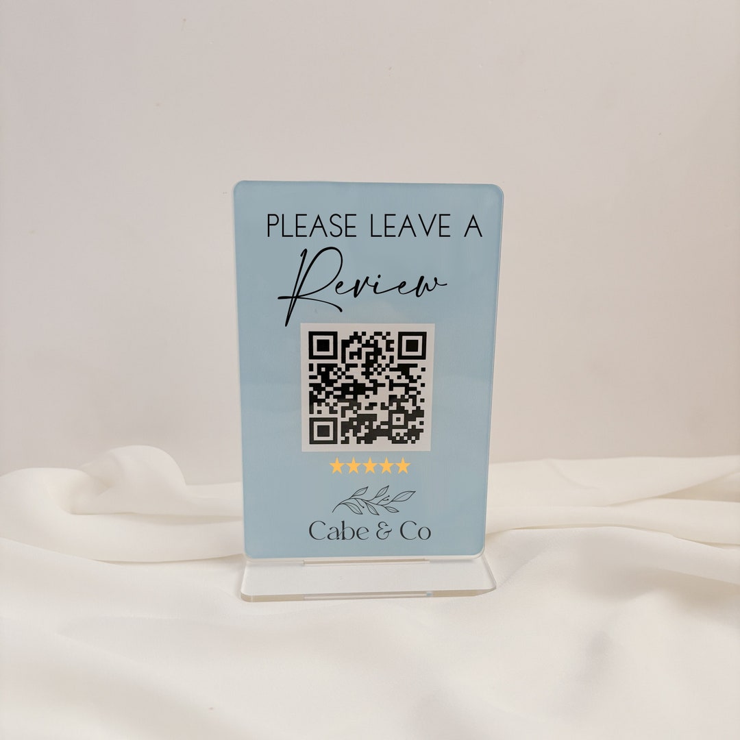 Business QR Code Counter Sign - Etsy