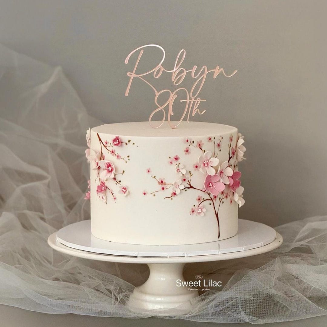 Personalised Cake Topper With Name & Age - Etsy