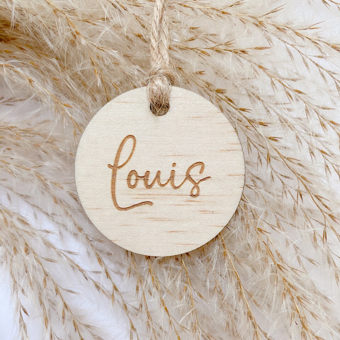 Personalised Circle Gift Tag | Name Card | Rustic Wedding Place Card - Etsy