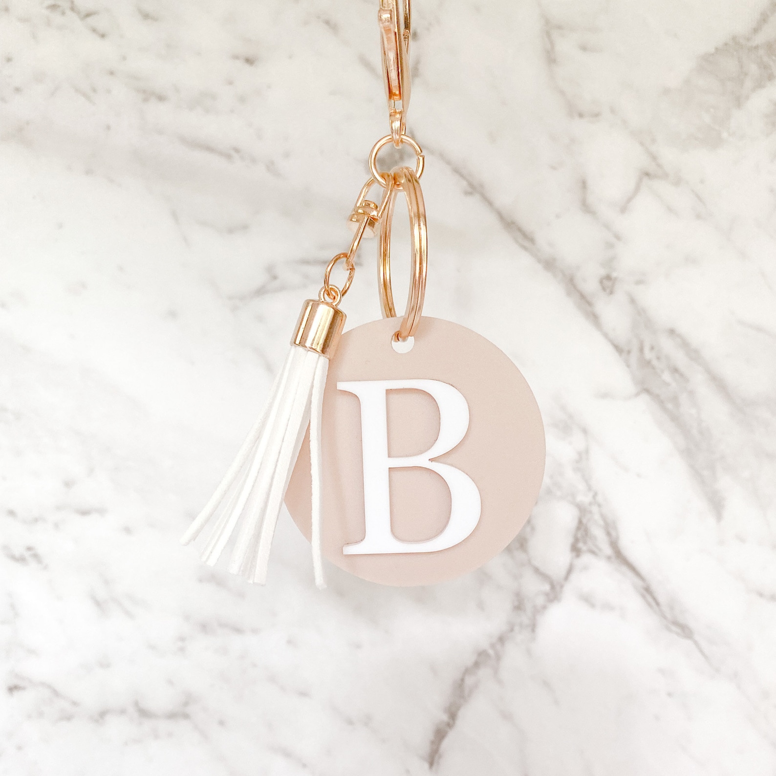 Personalised Initial Acrylic Keyring | Etsy