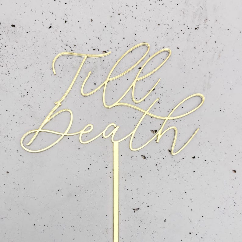 Till Death Wedding Cake Topper - Etsy