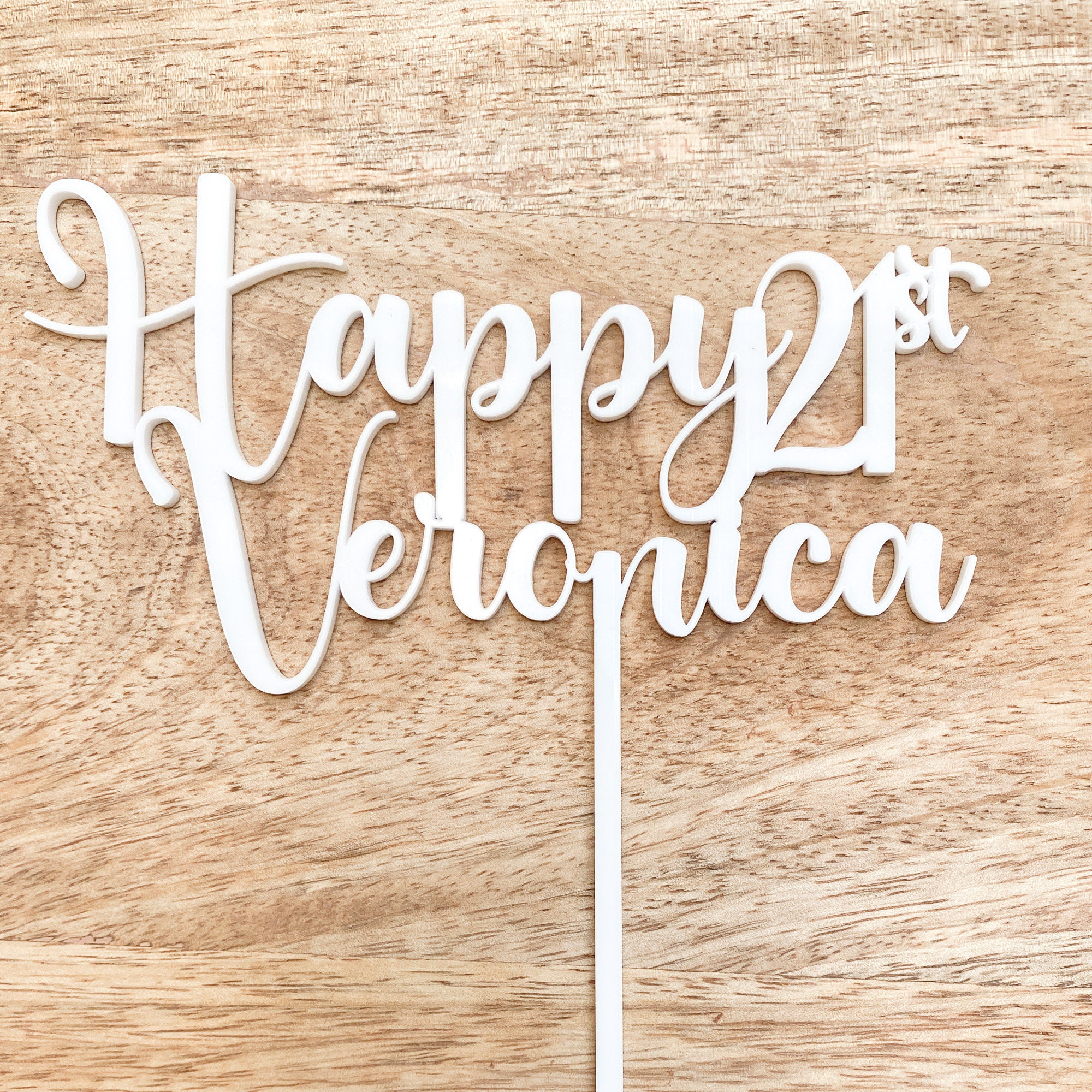 Custom Age Cake Topper With Name & Age Birthday Cake - Etsy Australia