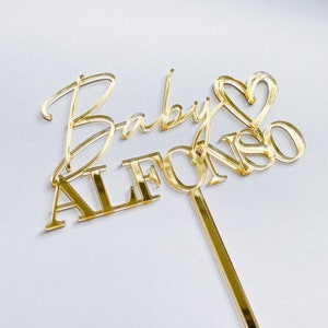 Personalised Baby Shower Cake Topper | Custom Cake Topper for Baby ...