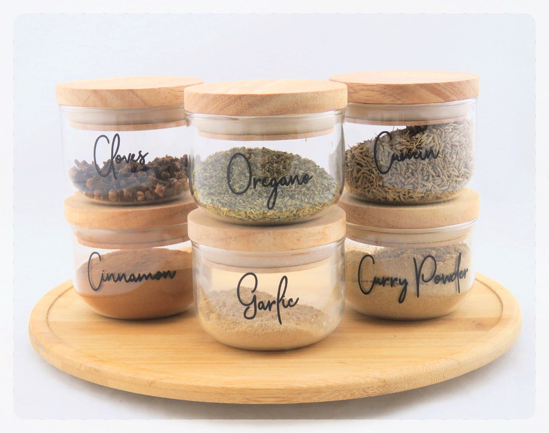 Spice Jar Custom Labels / Decals // Kitchen Organisation - Etsy