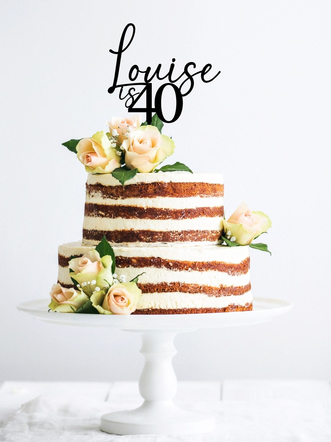 Custom Age Cake Topper With Name & Age Birthday Cake Decoration - Etsy ...