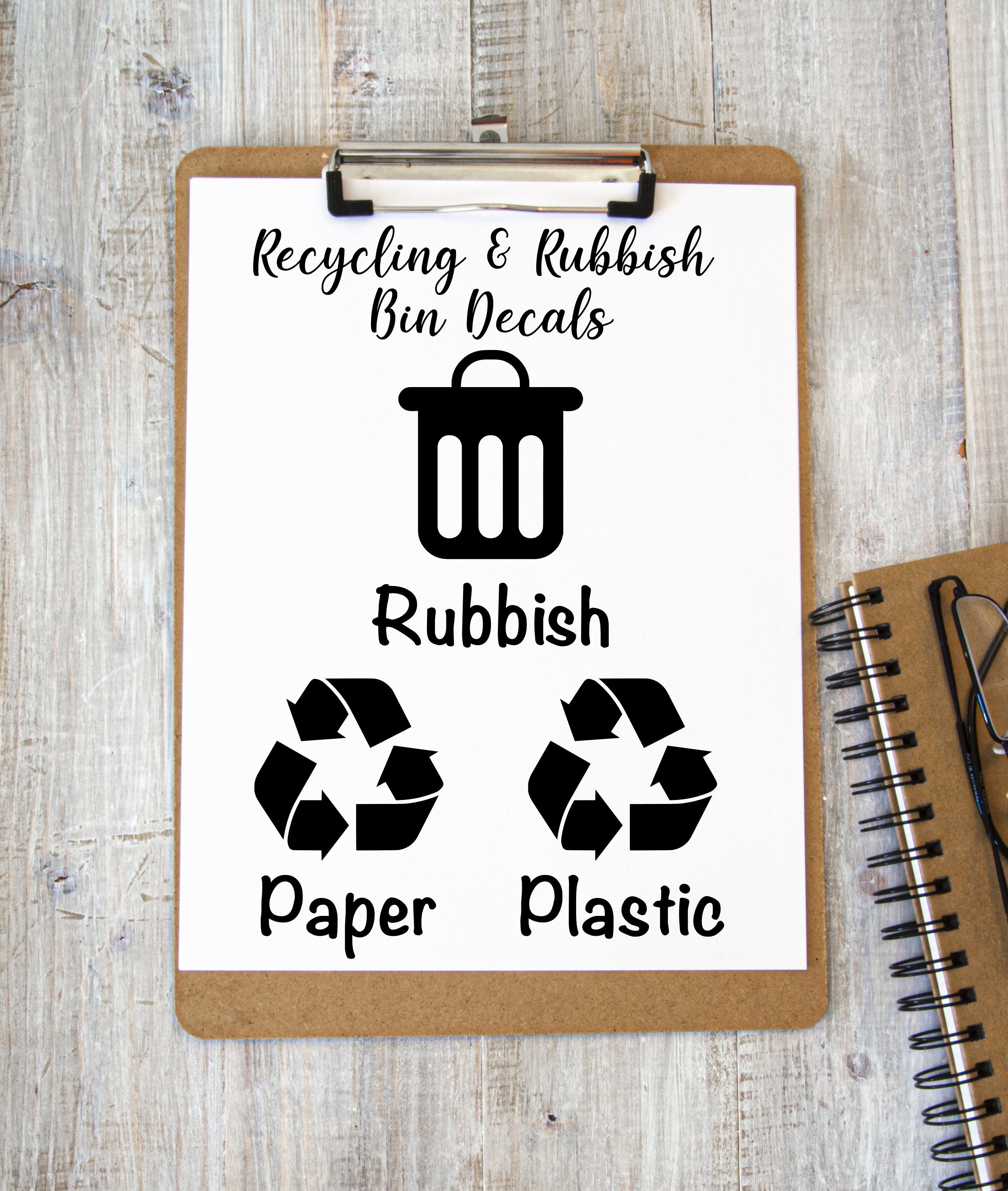 Bin Labels Rubbish Recycling Garbage Decals - Etsy
