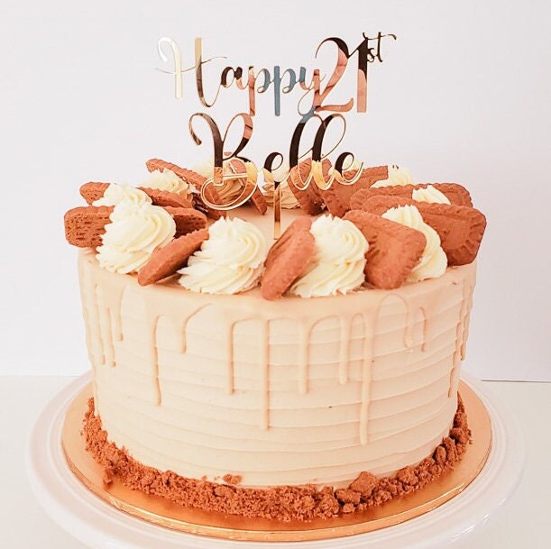 Custom Age Cake Topper With Name & Age Birthday Cake | Etsy