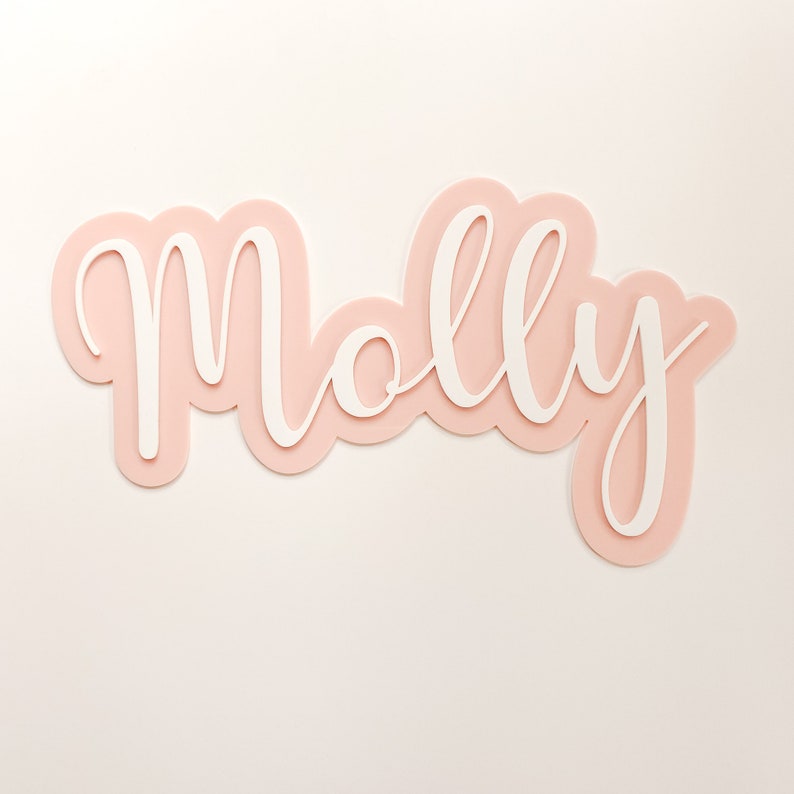 3D Layered Name Plaque - Double Layered Personalised Wall Plaque - Etsy