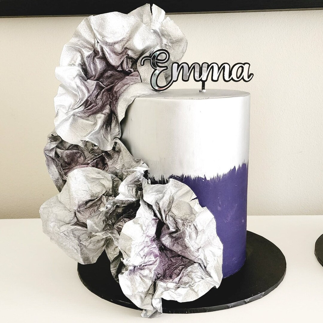 Double Layered Name Cake Topper - 3d Design Acrylic Cake Decor - Etsy ...