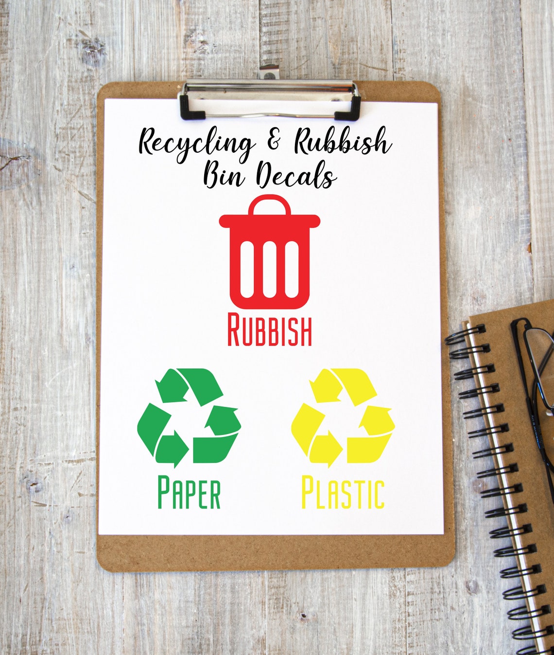 Bin Labels Rubbish Recycling Garbage Decals | Etsy