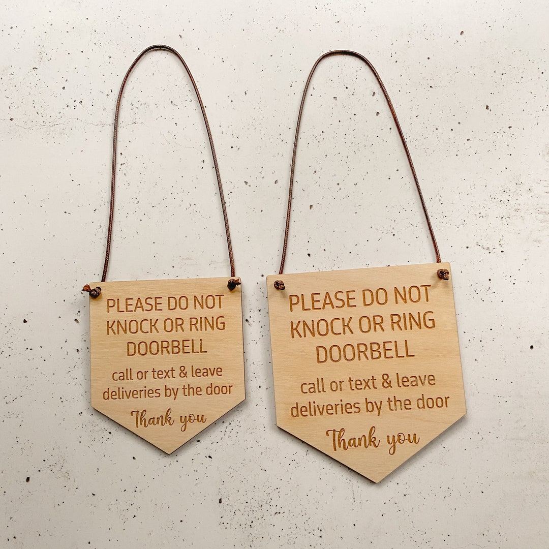 Do Not Knock / Do Not Ring Bell Door Hanger | Perfect for Those Now ...