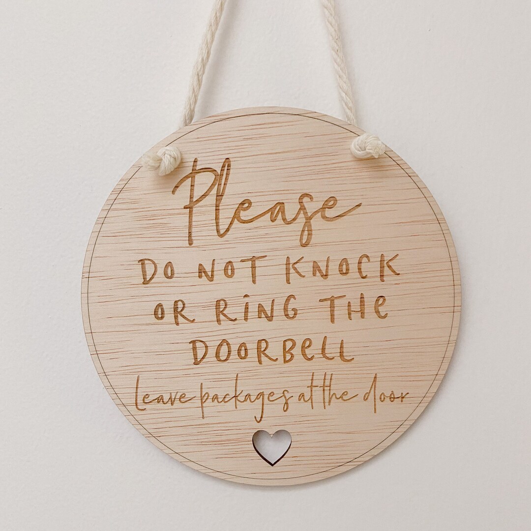 Do Not Knock Wooden Door Hanger | Work From Home Sign - Etsy Australia