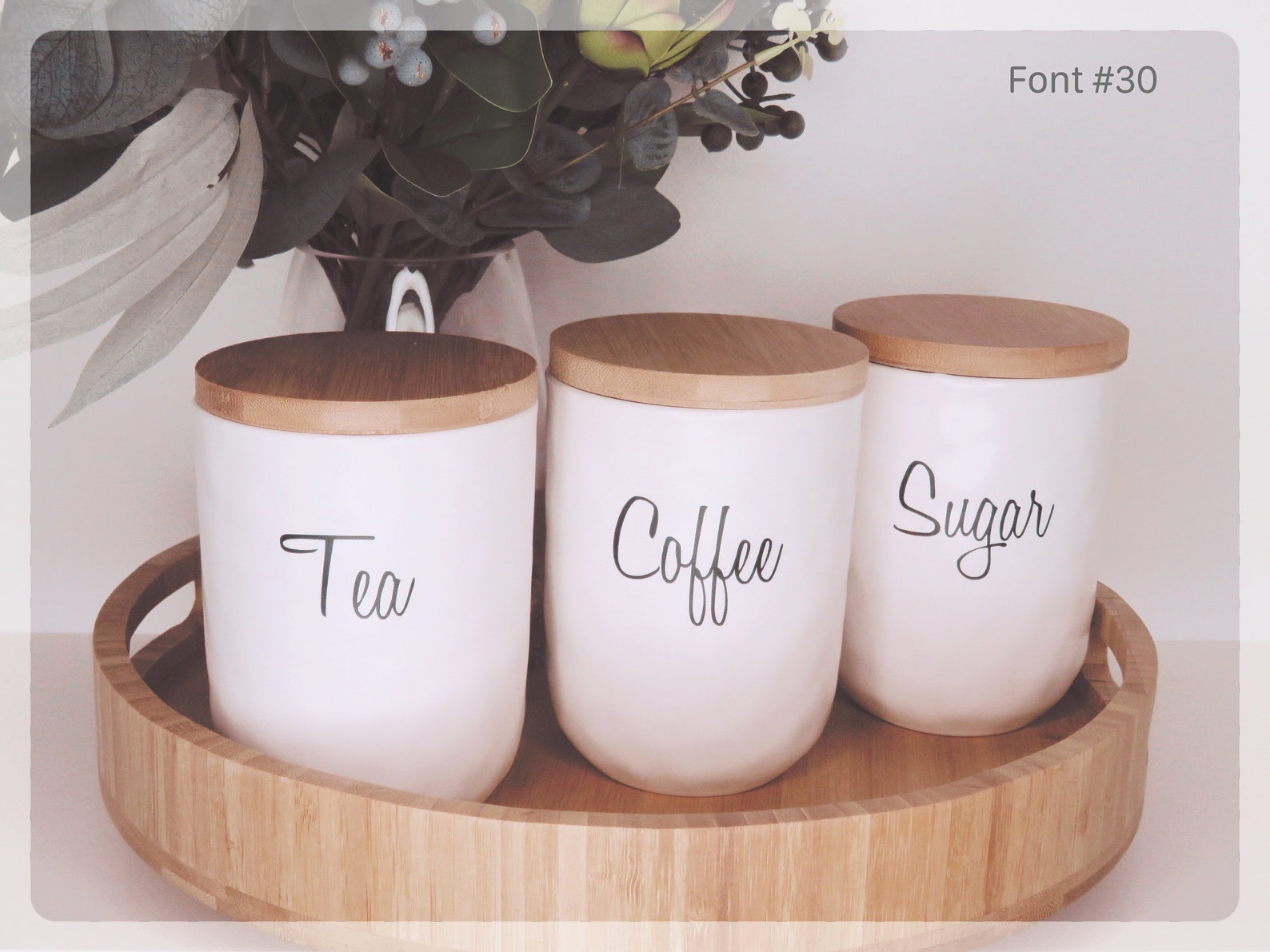 Tea Coffee Sugar Labels // Pantry Organisation Decals // - Etsy
