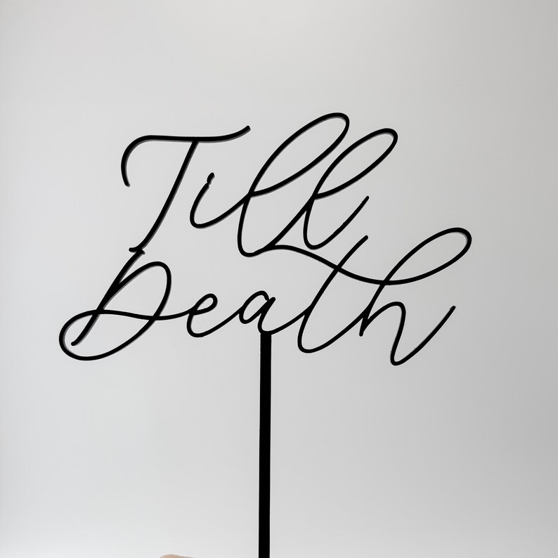 Till Death Wedding Cake Topper - Etsy