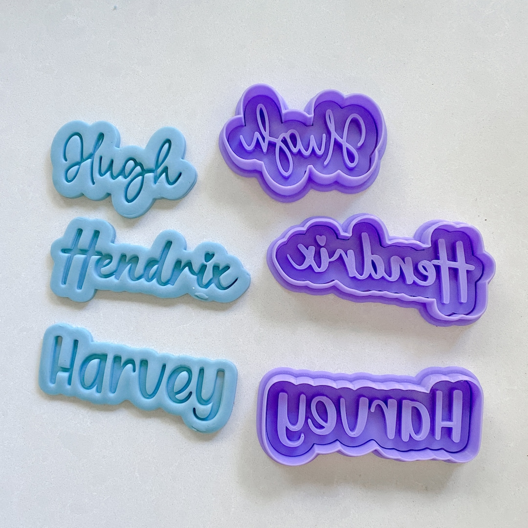 Custom Name Cookie Cutter - Custom Imprint Embosser Design - Etsy Australia