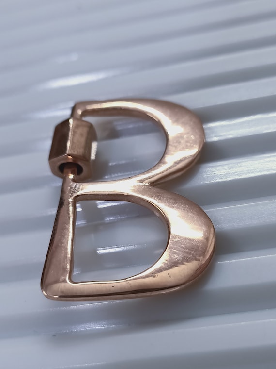 Handmade Sterling Silver Letter Carabiner Lock B Alphabet | Etsy