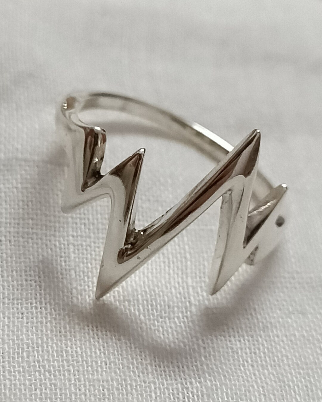 Heartbeat Ring, Pulse Ring, 925 Sterling Silver Heartbeat Ring, Simple ...