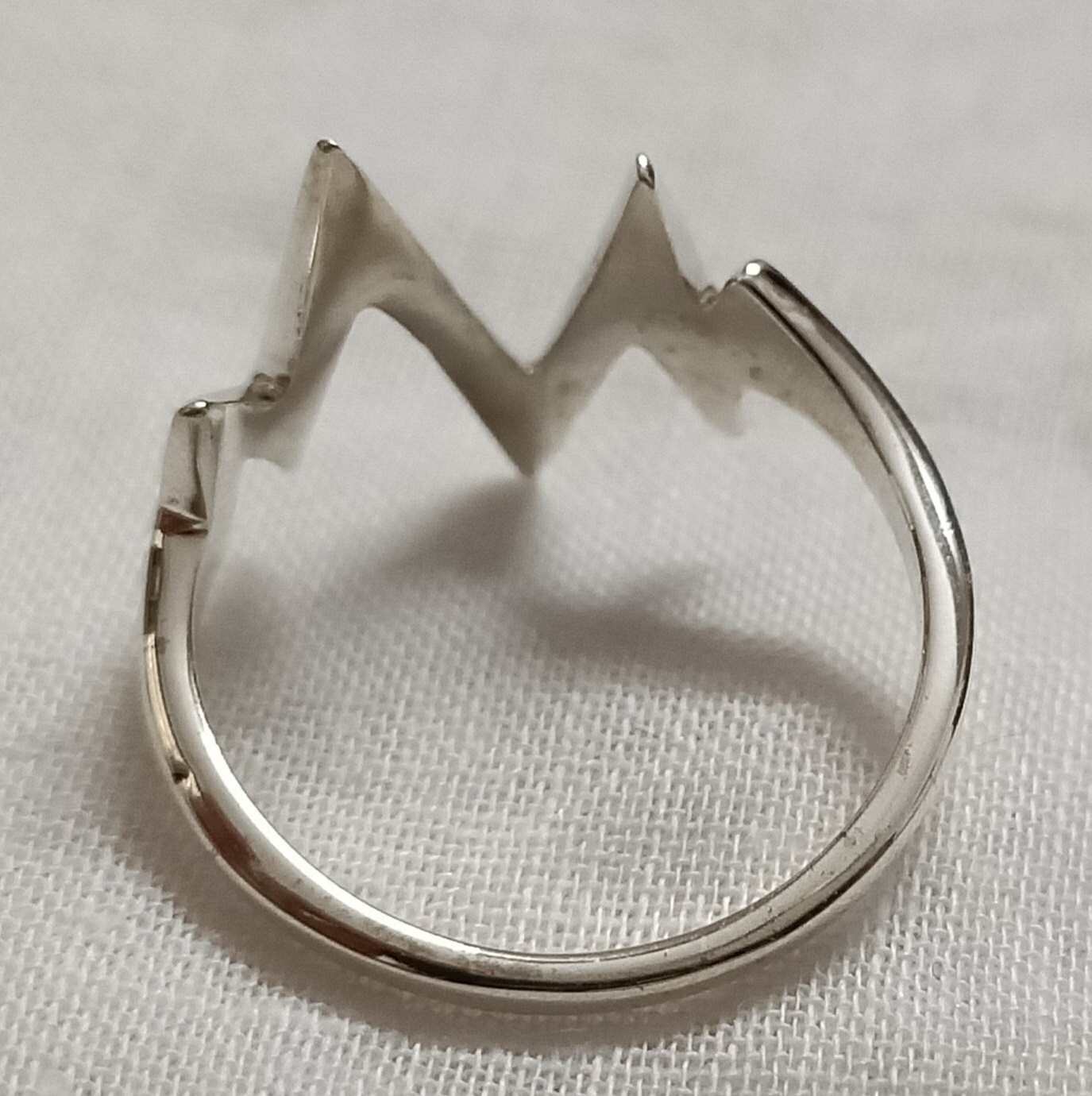 Heartbeat Ring, Pulse Ring, 925 Sterling Silver Heartbeat Ring, Simple ...
