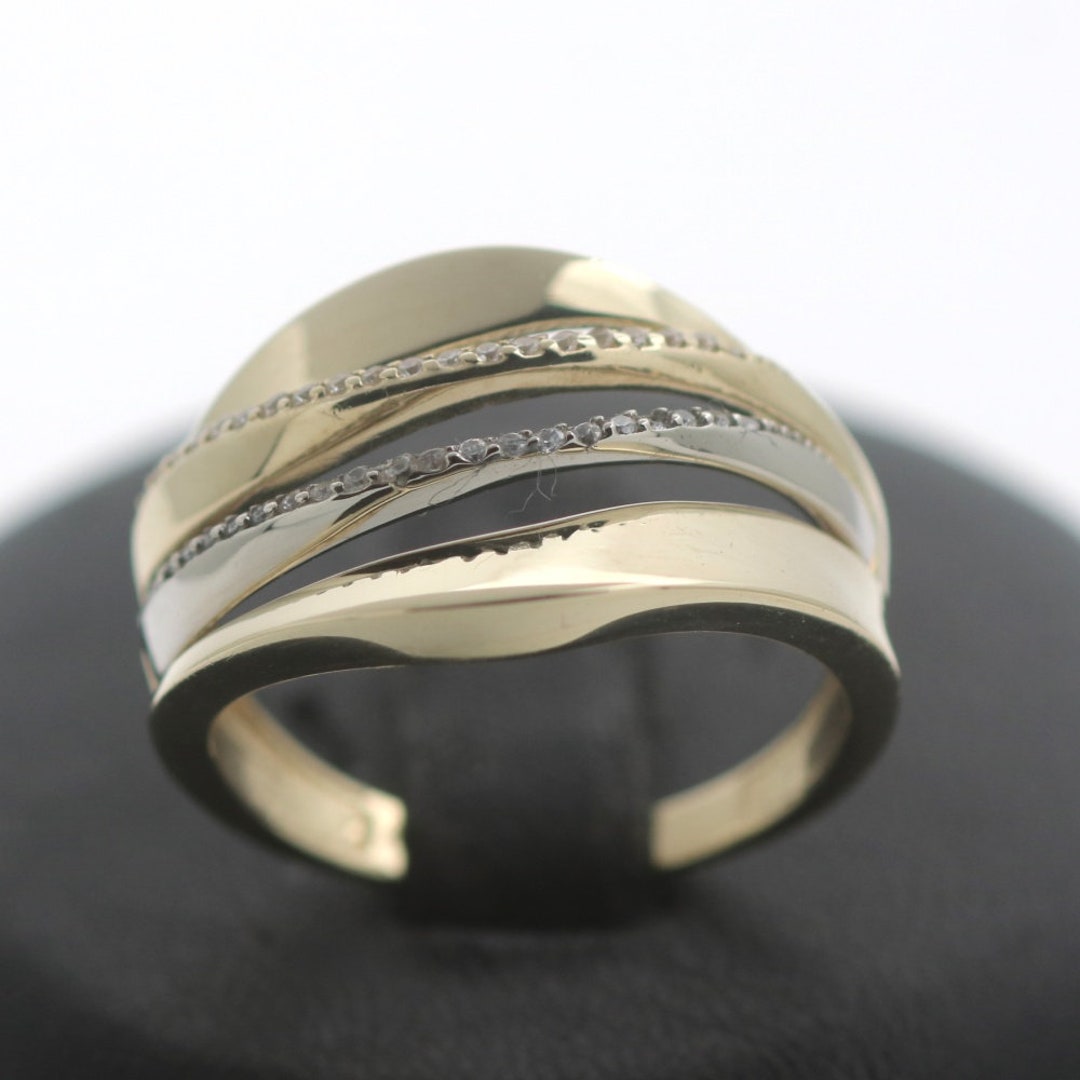 Ring Gold 585 14 Kt Bicolor Farbstein Wert 670 - Etsy
