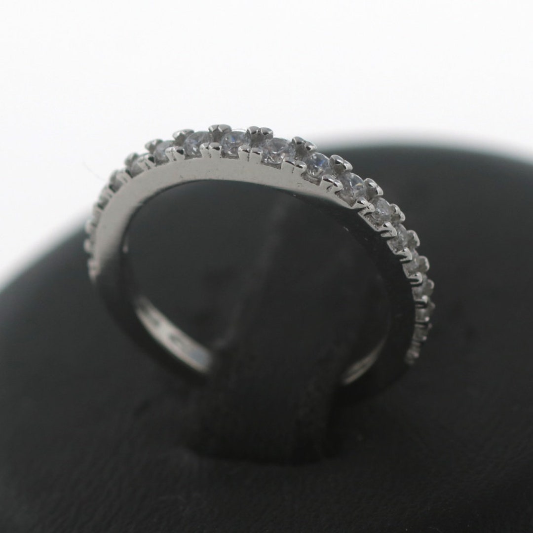 Memory Gold Ring 750 18 Kt White Gold Colored Stones Zirconia Gold Ring ...