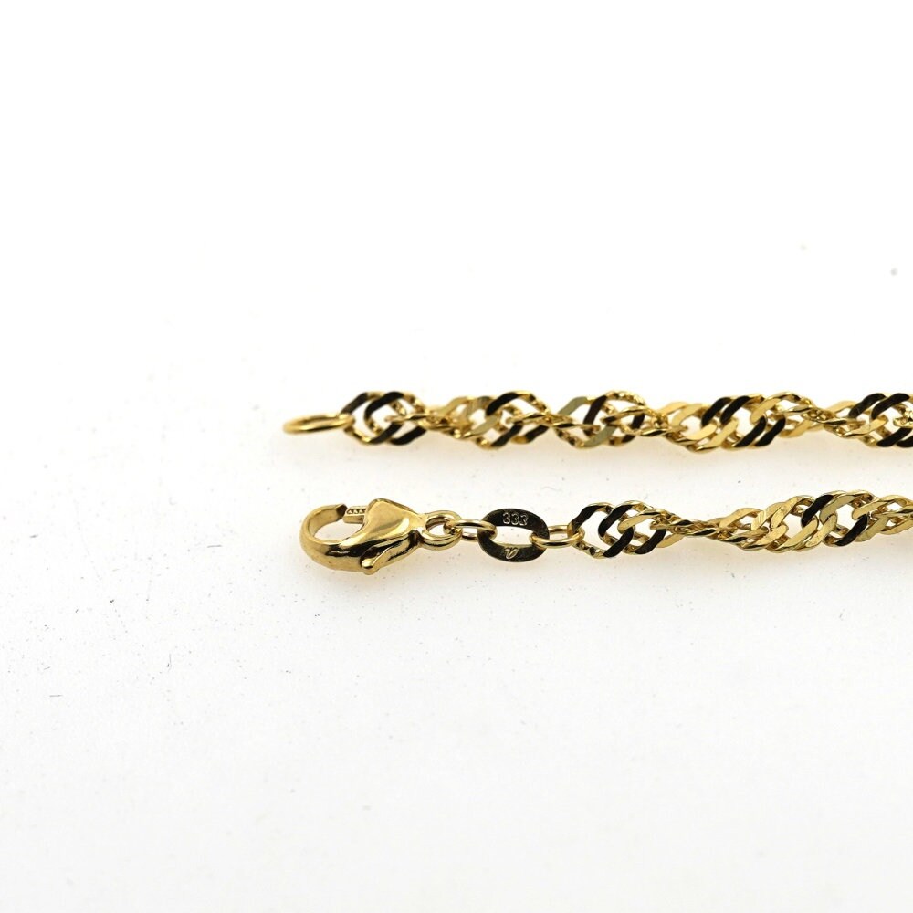 Singapore Gold Bracelet 333 8 Kt Yellow Gold 19 Cm Gold Bracelet Gold ...