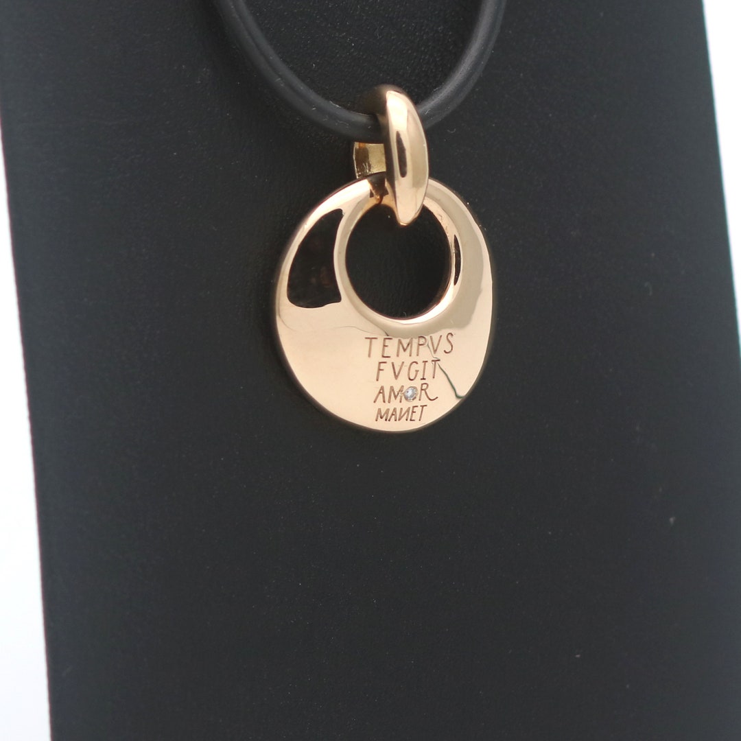 Wempe by Kim Gold Pendant 750 18 Kt Tempus Fugit Amor Manet - Etsy