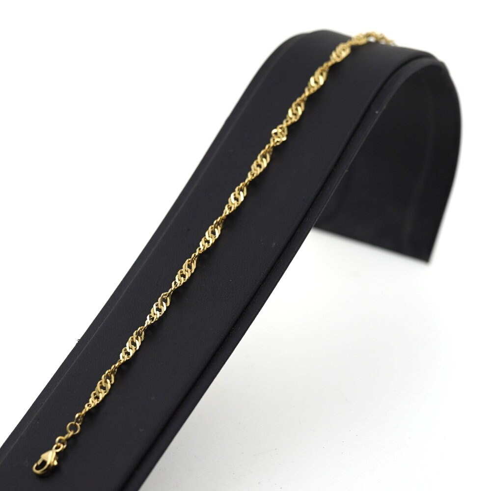 Singapore Gold Bracelet 333 8 Kt Yellow Gold 19 Cm Gold Bracelet Gold ...