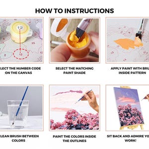 Travel Swimming Pool PAINT by NUMBERS Kit Adults Minimalistic Chic DIY ...