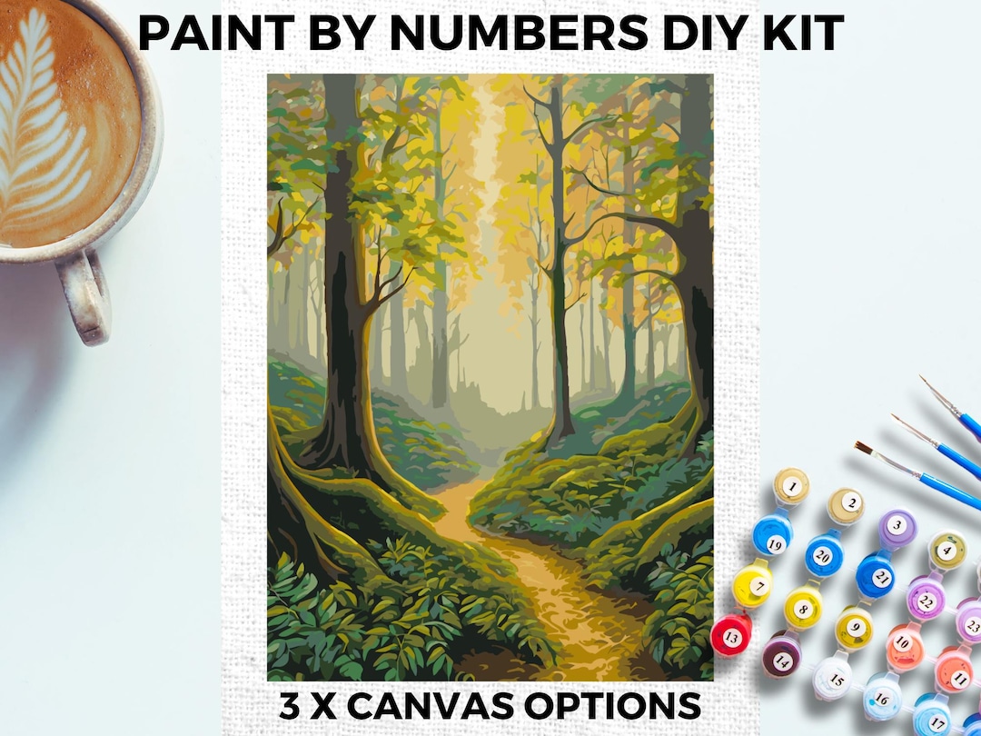 Woodland Folklore Era PAINT by NUMBERS Kit Adults Minimalistic Chic DIY ...