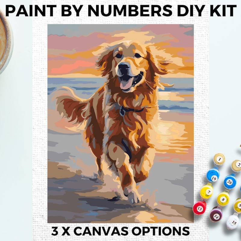 Paint by Number Dog - Etsy