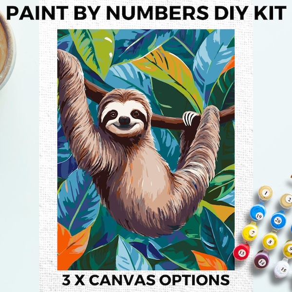 Sloth Painting - Etsy UK