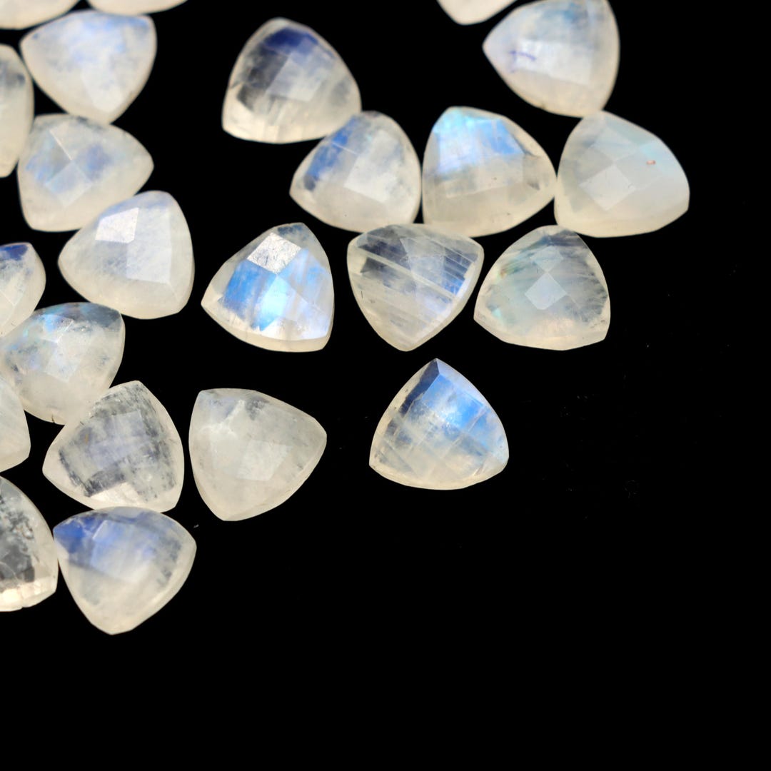 Trillian Moonstone Cut, 8 Mm, Triangle Moonstone, Faceted Triangle Blue ...