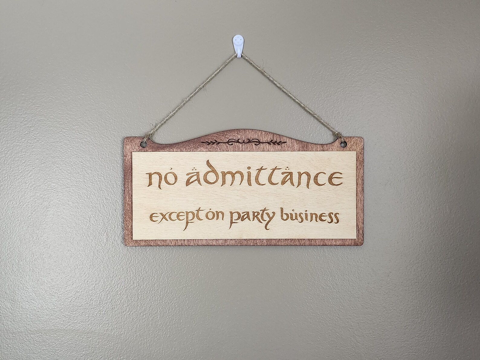 Wooden Hobbit Party Sign - Etsy