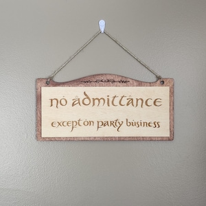 Wooden Hobbit Party Sign - Etsy