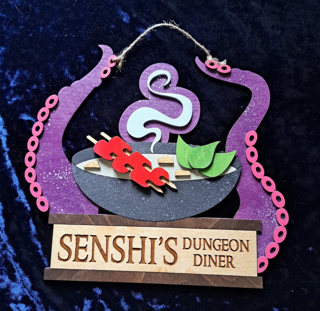 Senshi's Dungeon Diner Sign - Etsy