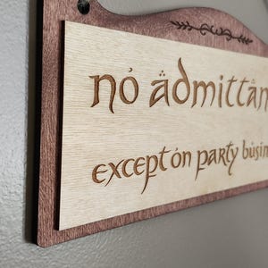 Wooden Hobbit Party Sign - Etsy