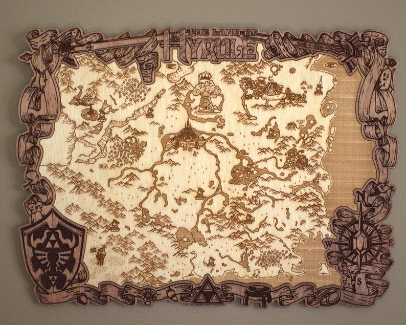 Map of Hyrule - BOTW - Etsy