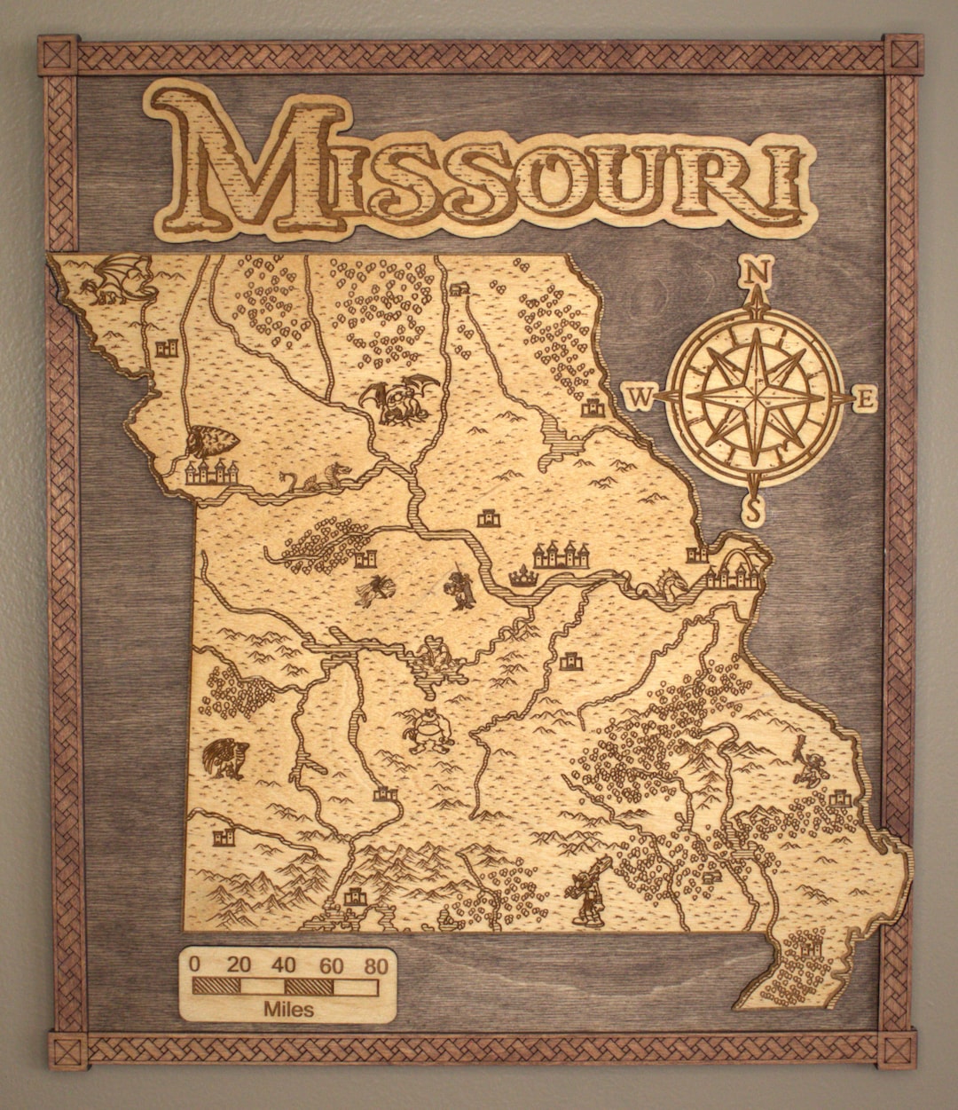 Missouri Fantasy Map - Etsy