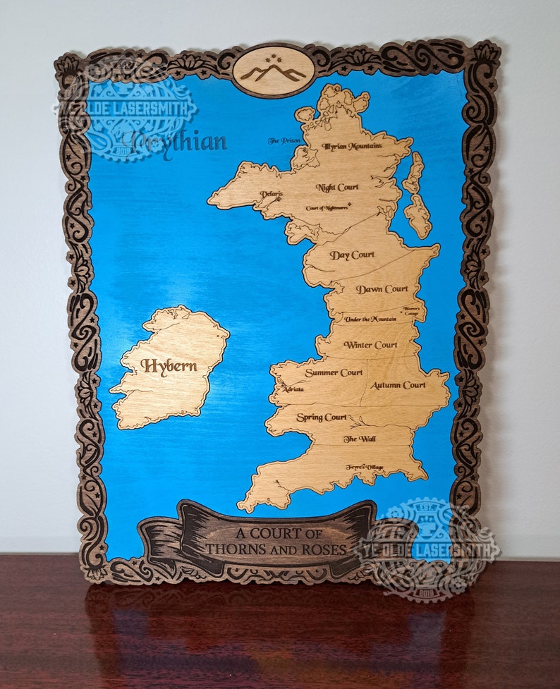 ACOTAR Wooden Map of Prythian (officially Licensed) - Etsy