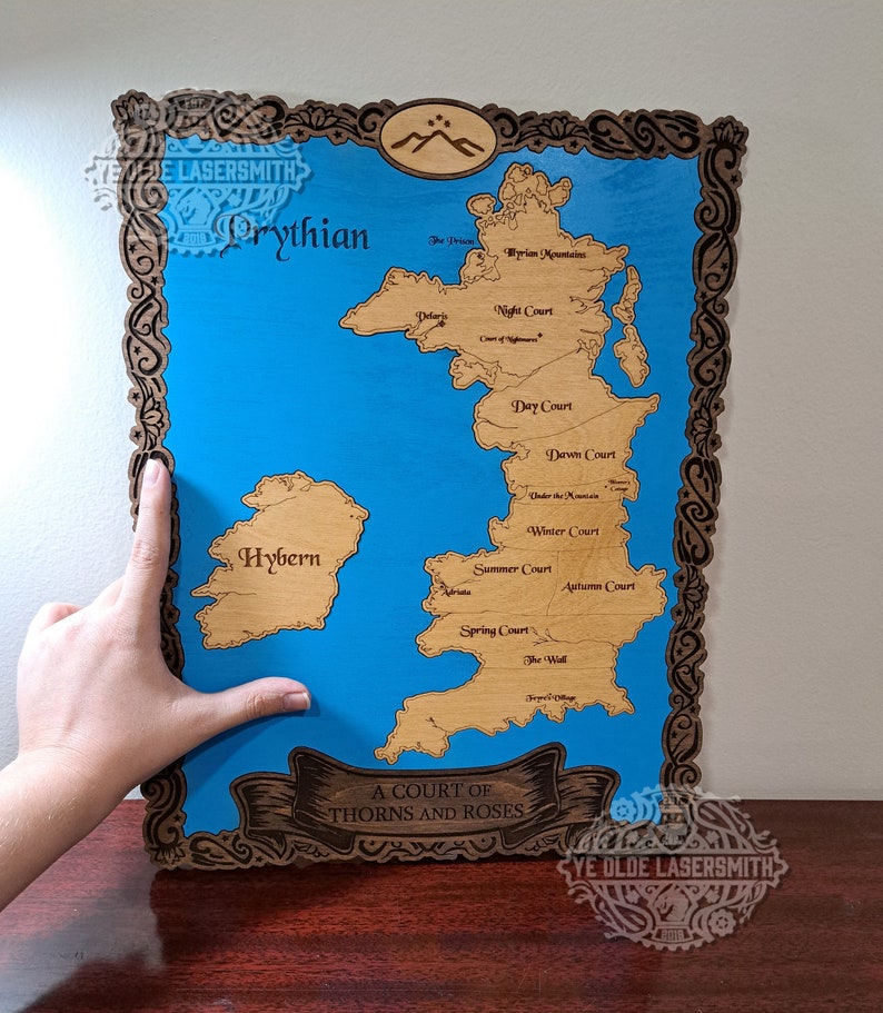 ACOTAR Wooden Map of Prythian (officially Licensed) - Etsy