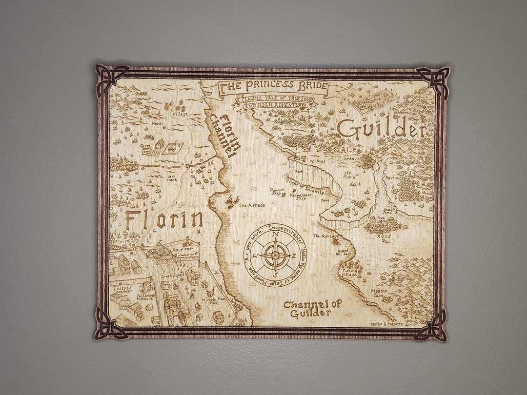 Princess Bride Wooden Map - Etsy