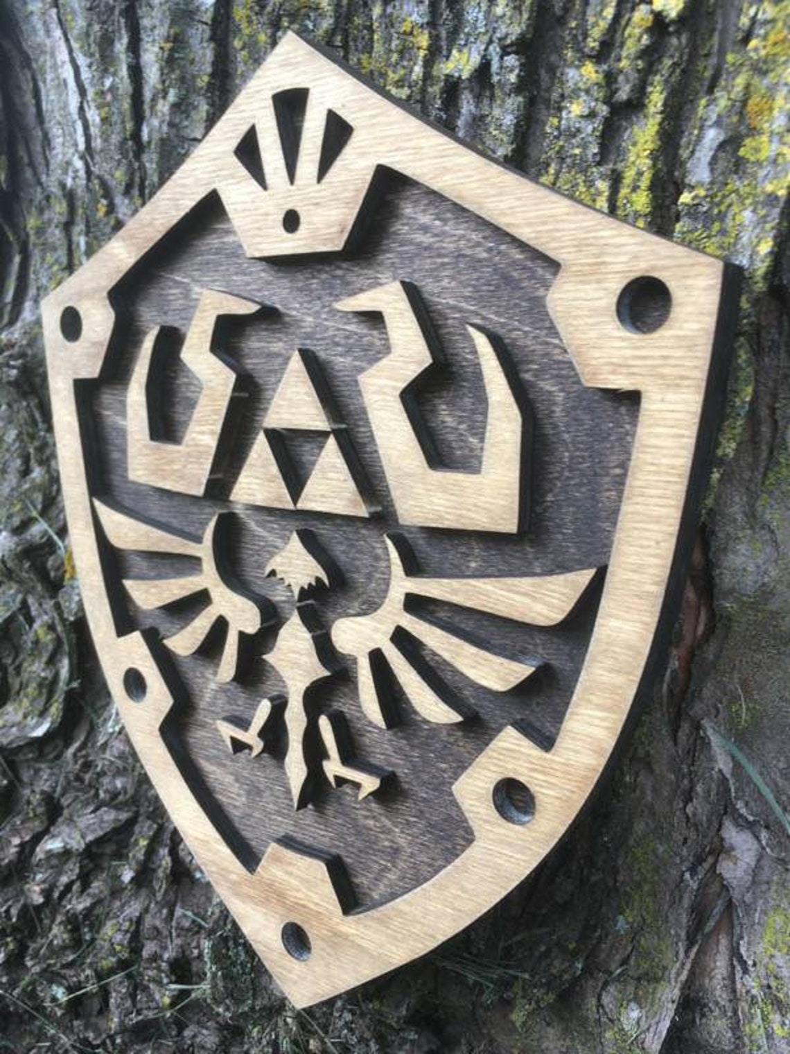 Shield Inspired by Legend of Zelda Lasercut Wood Plaque - Etsy