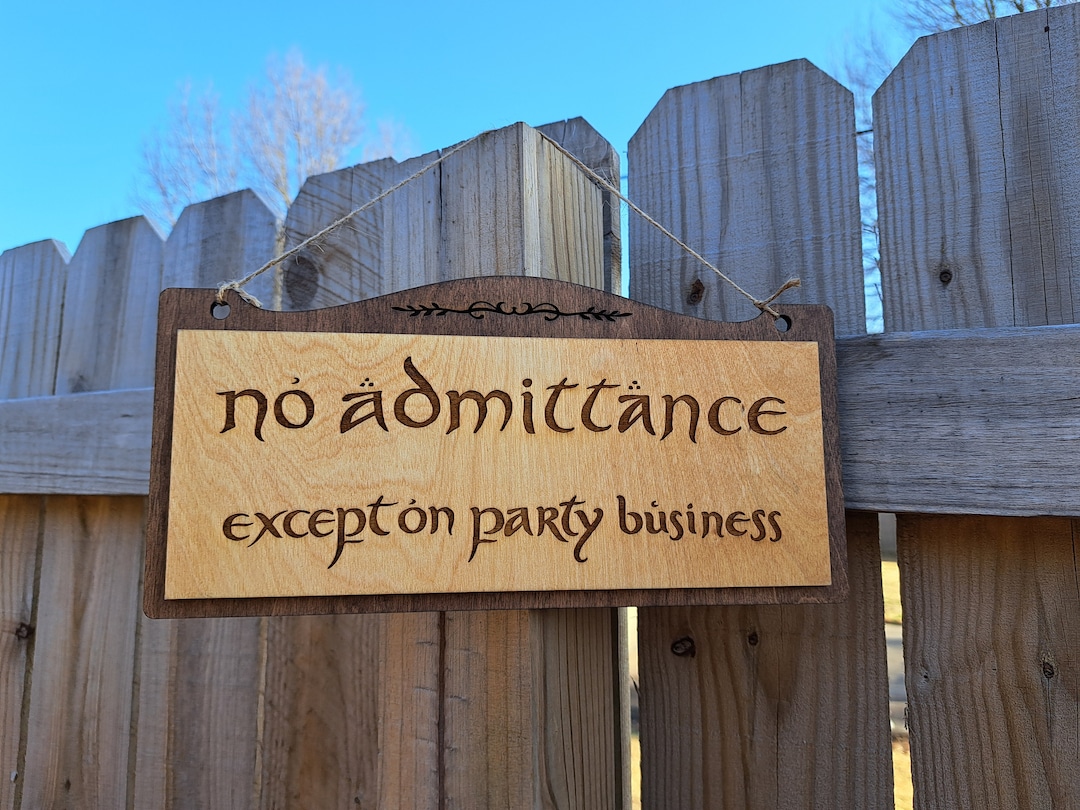 Wooden Hobbit Party Sign - Etsy
